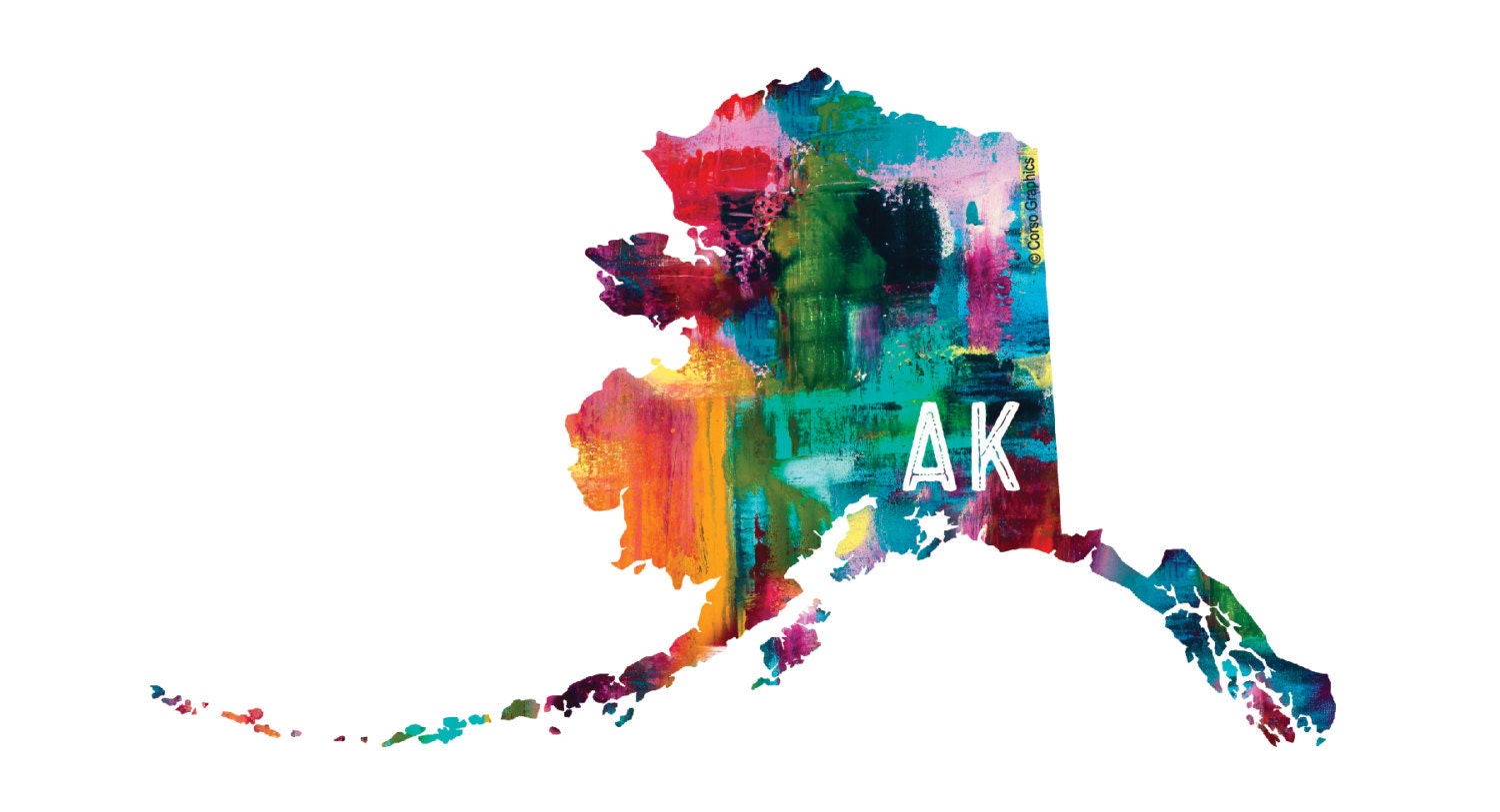 Wall art art print alaska art wall painting alaskan | Etsy