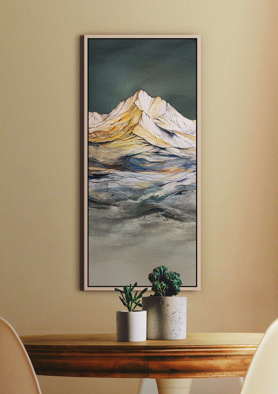 Canvas Art Print Home Colorful Wall Artwork Mountain Mountains Acrylic ...