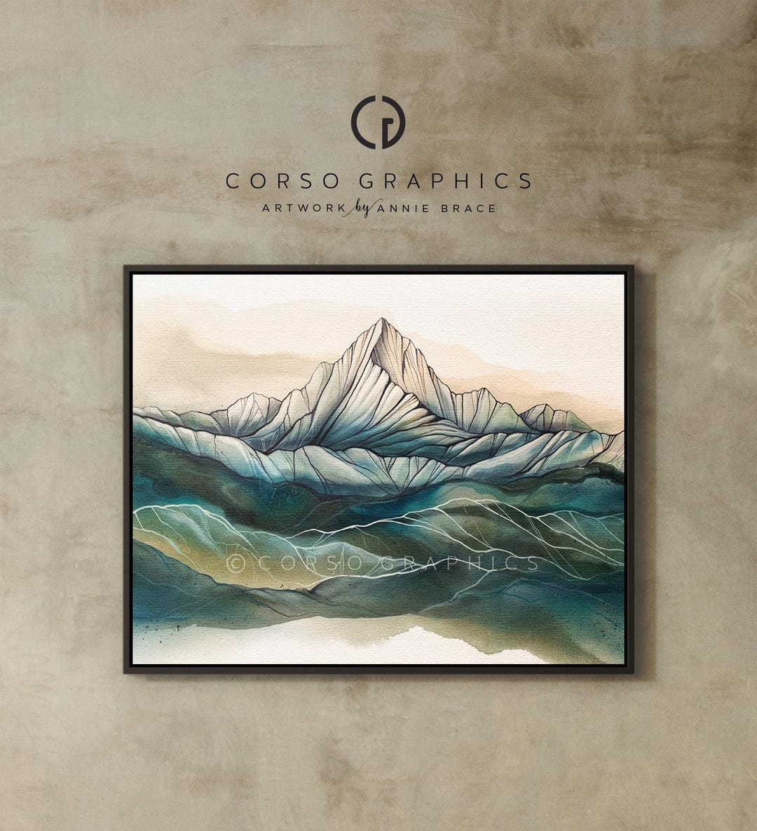 Canvas Art Print Emerald Hills Colorful Wall Artwork Alaskan Artist ...