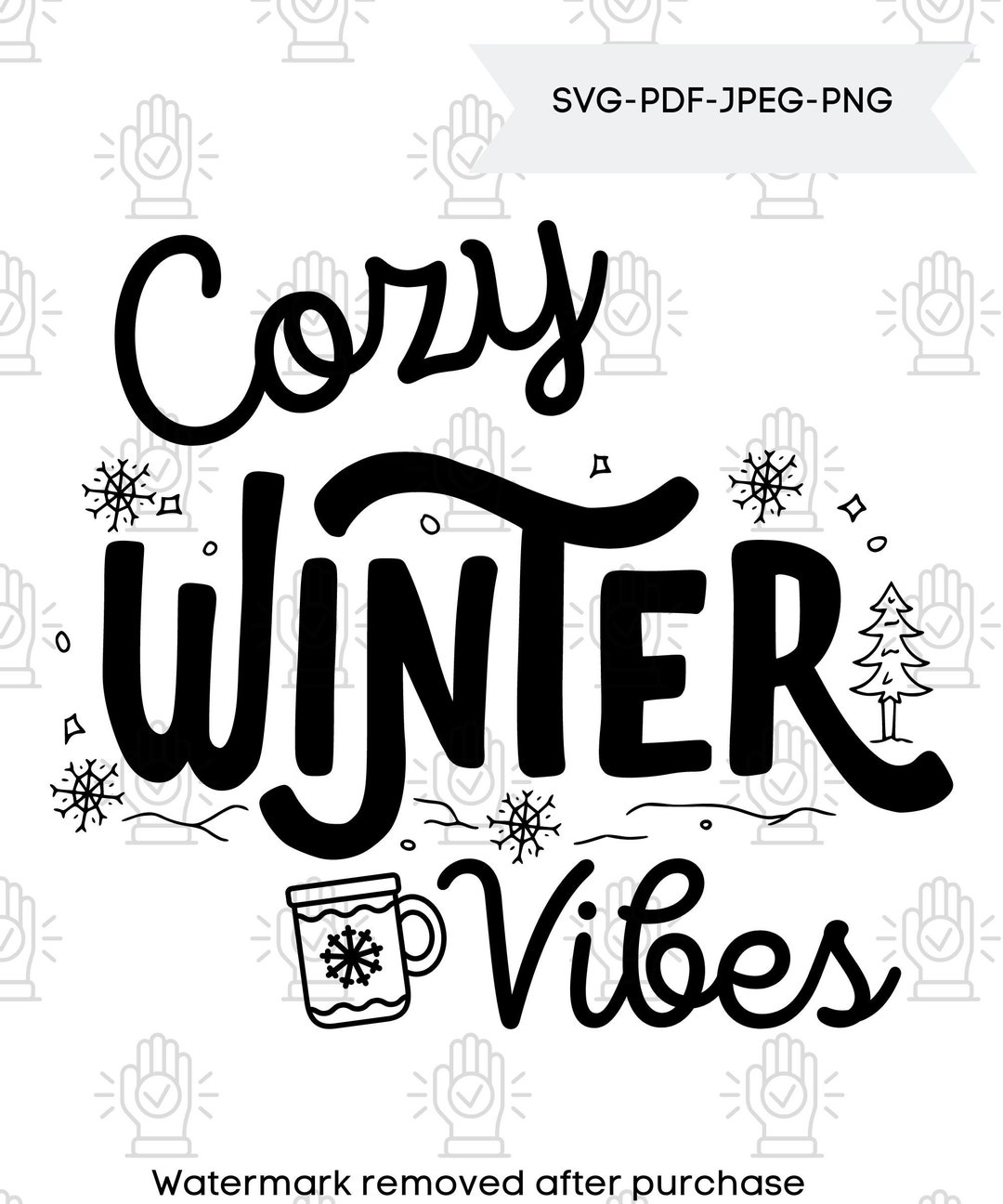 Cozy Winter Vibes SVG, Digital File, Winter, Cozy Vibes - Etsy