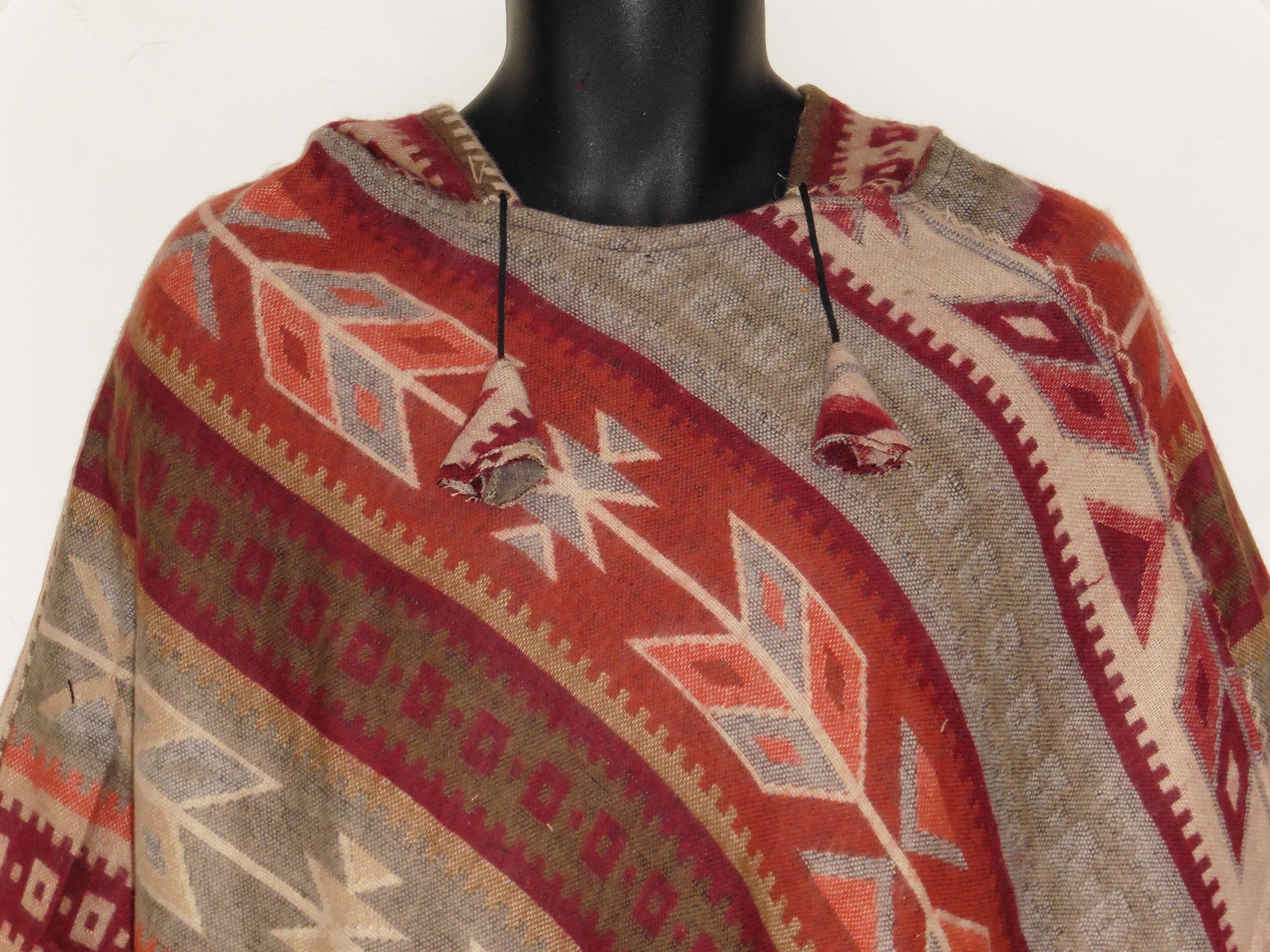 Fair Trade V-shape Hooded Wild West Cowboy Festival Poncho - Etsy UK