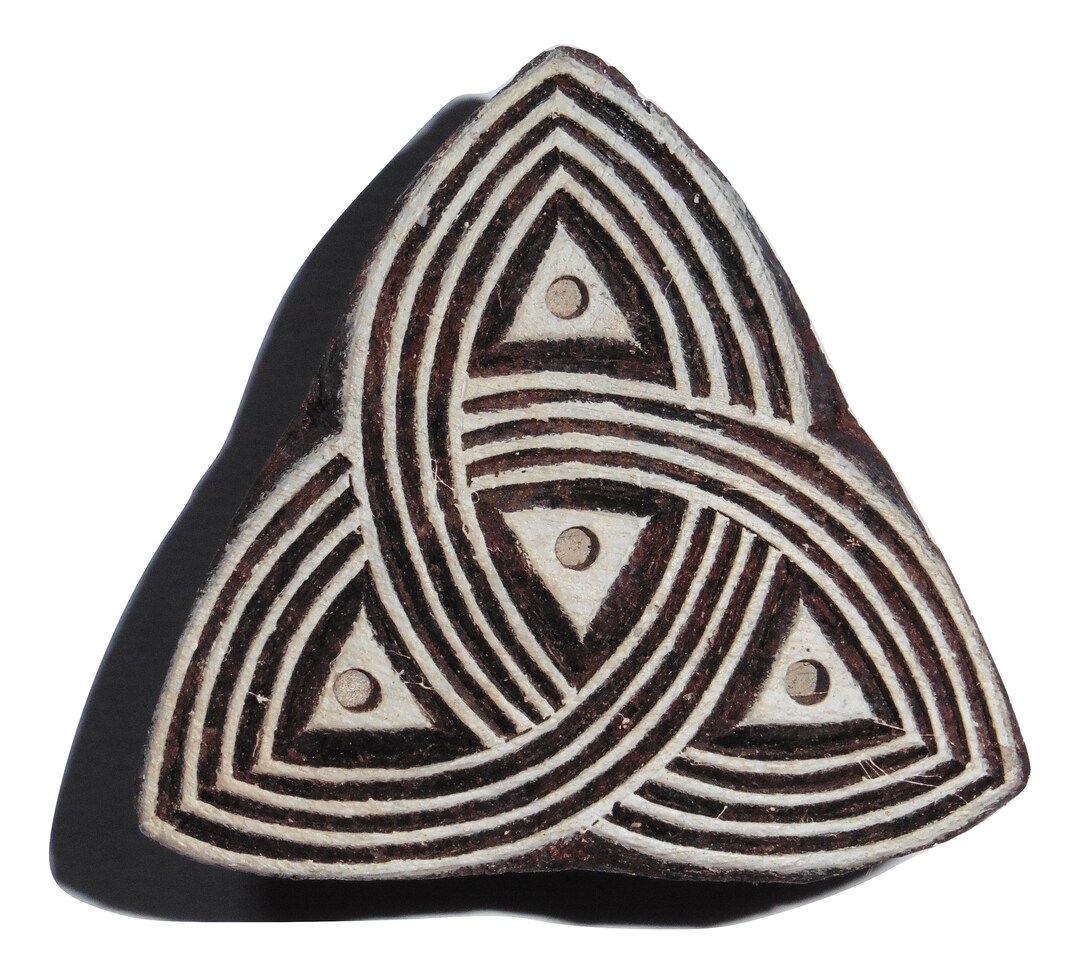 Celtic Trinity Knot Wood Stamp: Fair Trade Indian Printing Block - Etsy