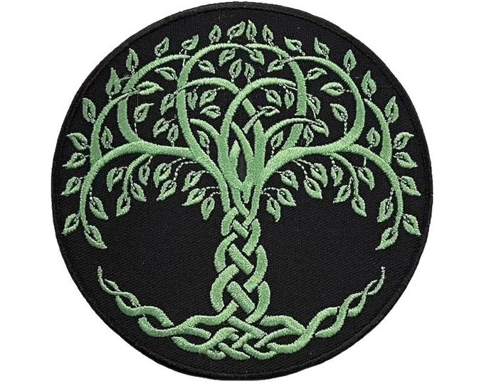 Round Embroidered Hippie Iron on Patch 9.6 Cm Celtic Norse Tree of Life - Etsy