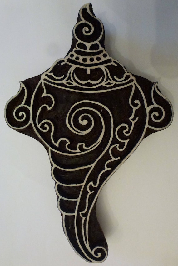 Fair Trade 19.4cm Tibetan Conch Shell Design Carved Indian - Etsy