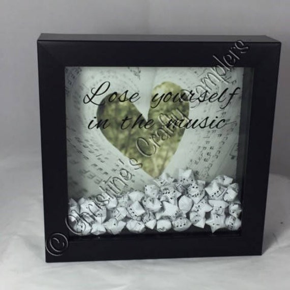 Lose yourself in the music shadow box Mixed Media & Collage Art ...