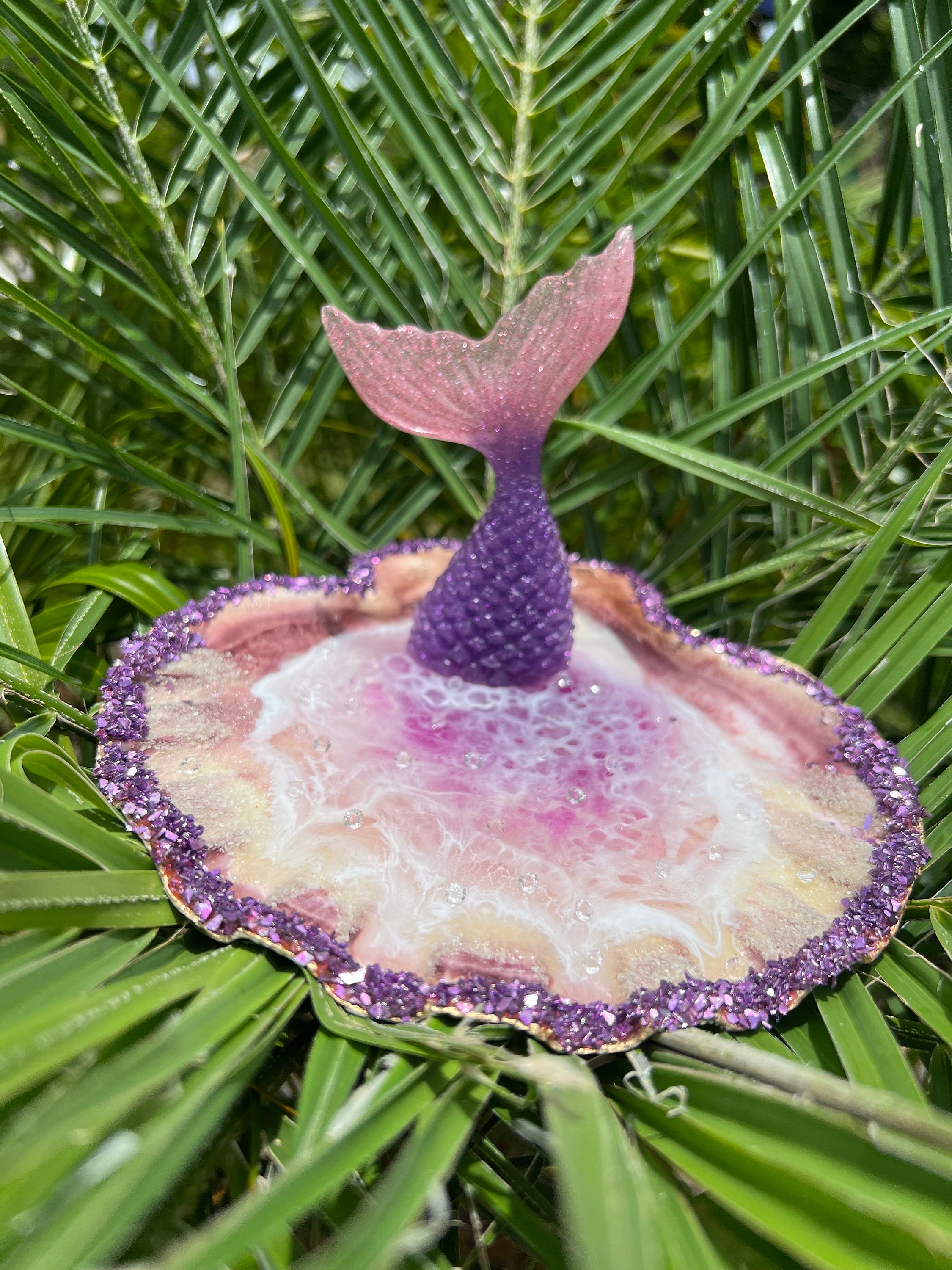 Mermaid Tail Epoxy Mermaid Resin Mermaid Shell Dish Ring Dish Mermaid ...
