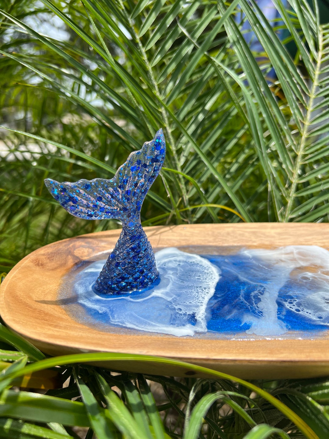 Mermaid Tray Resin Tray Beach Decor Ocean Decor Ocean Waves Resin Epoxy ...