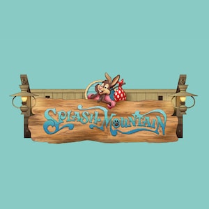Walt Disney World Signage Digital Art Print: Splash Mountain - Etsy