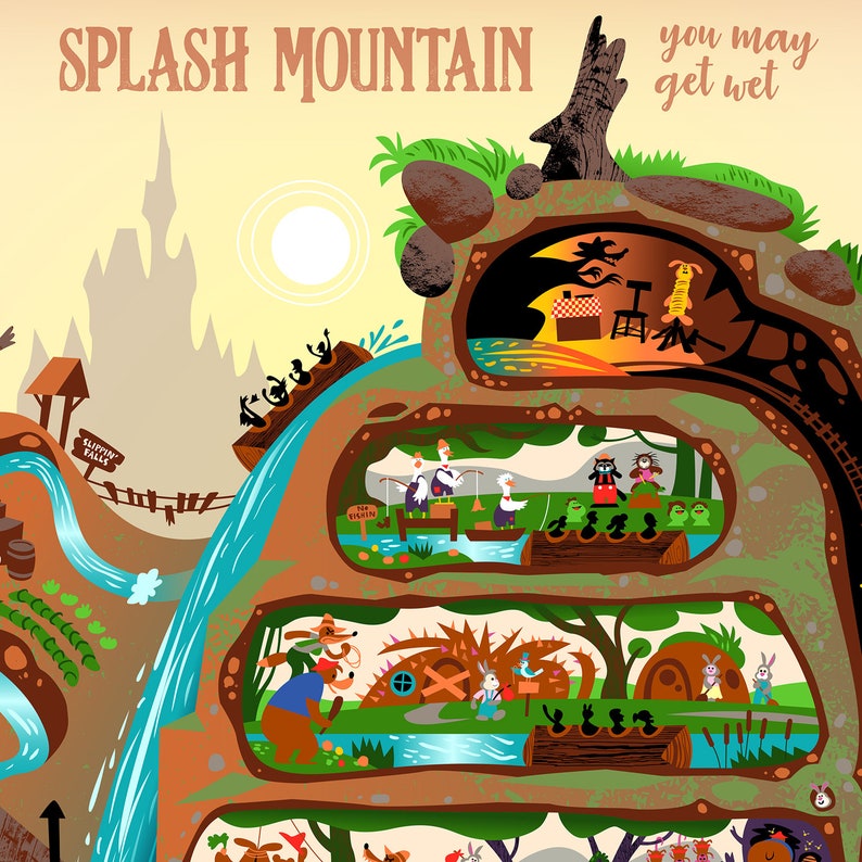 Splash Mountain Print Magic Kingdom Walt Disney World - Etsy