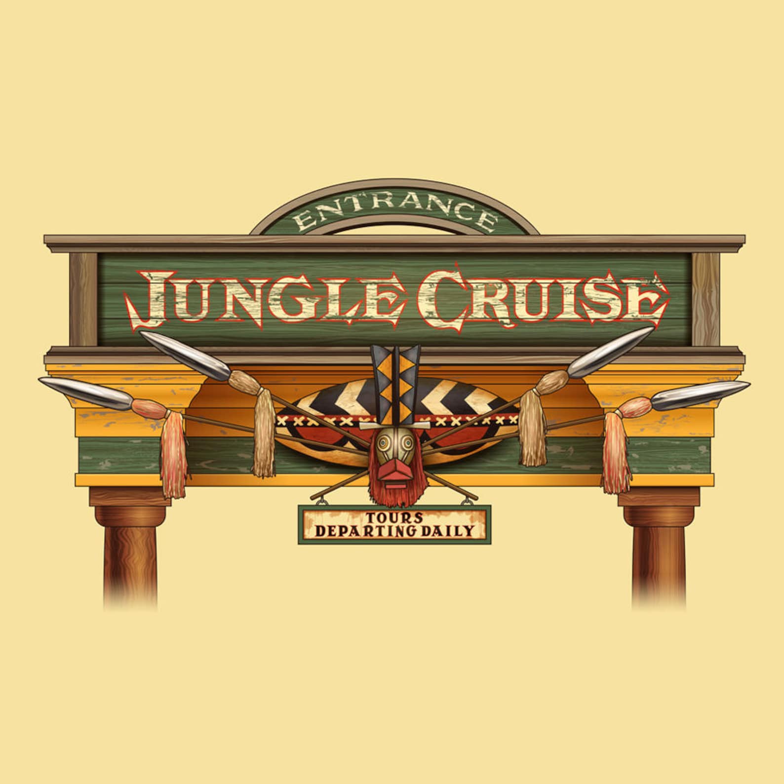 Disneyland Signage Digital Art Print: Jungle Cruise - Etsy