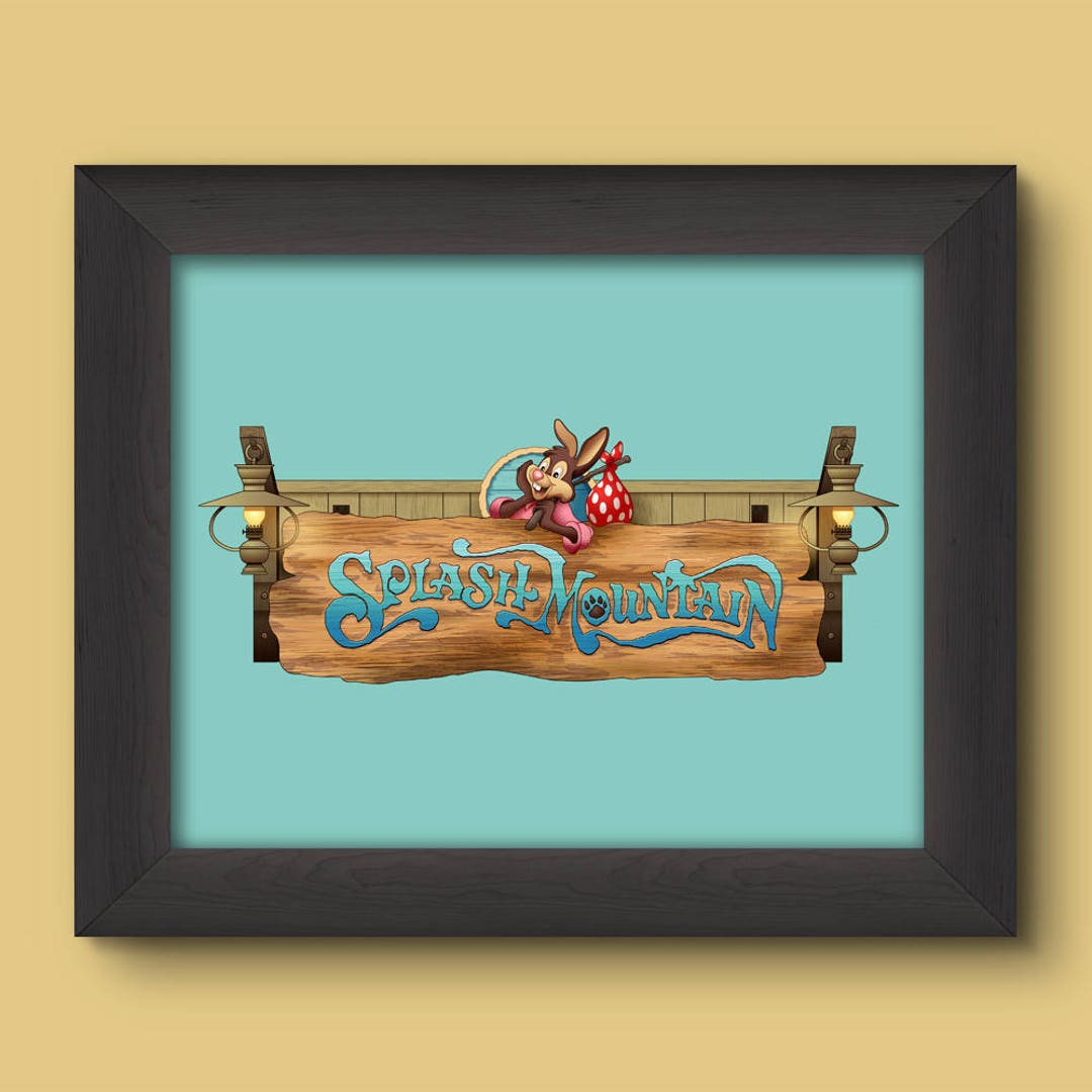 Walt Disney World Signage Digital Art Print: Splash Mountain - Etsy