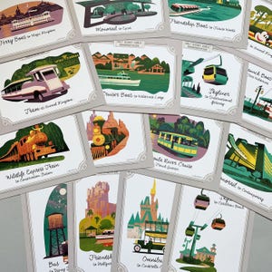 Set of 16 5x7 Inch Walt Disney World Transportation Postcards - Etsy