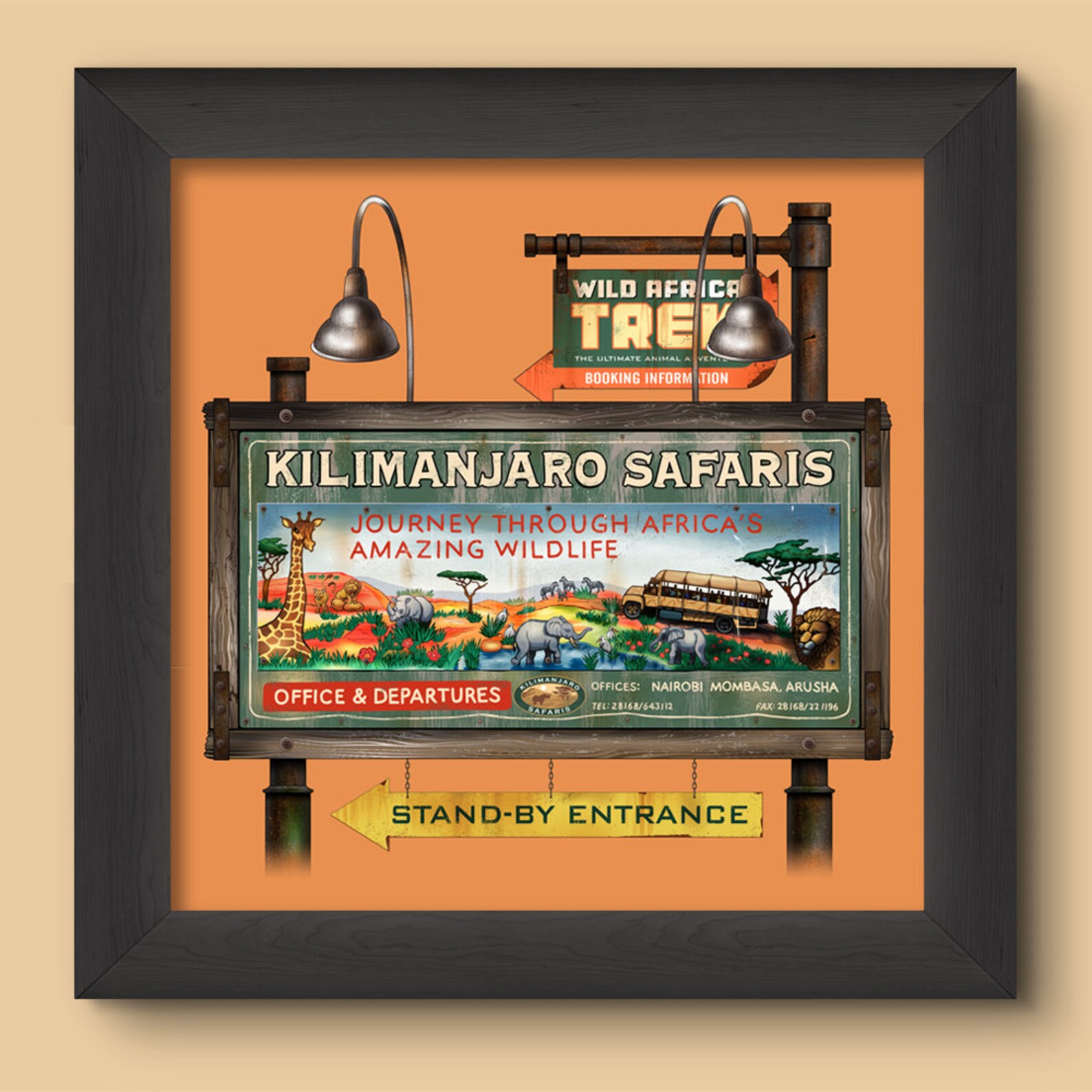 Walt Disney World Signage Digital Art Print: Kilimanjaro Safaris - Etsy