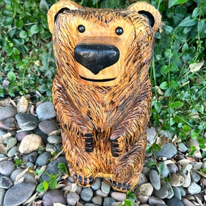 New! Chainsaw Carved Brown Bear - Etsy