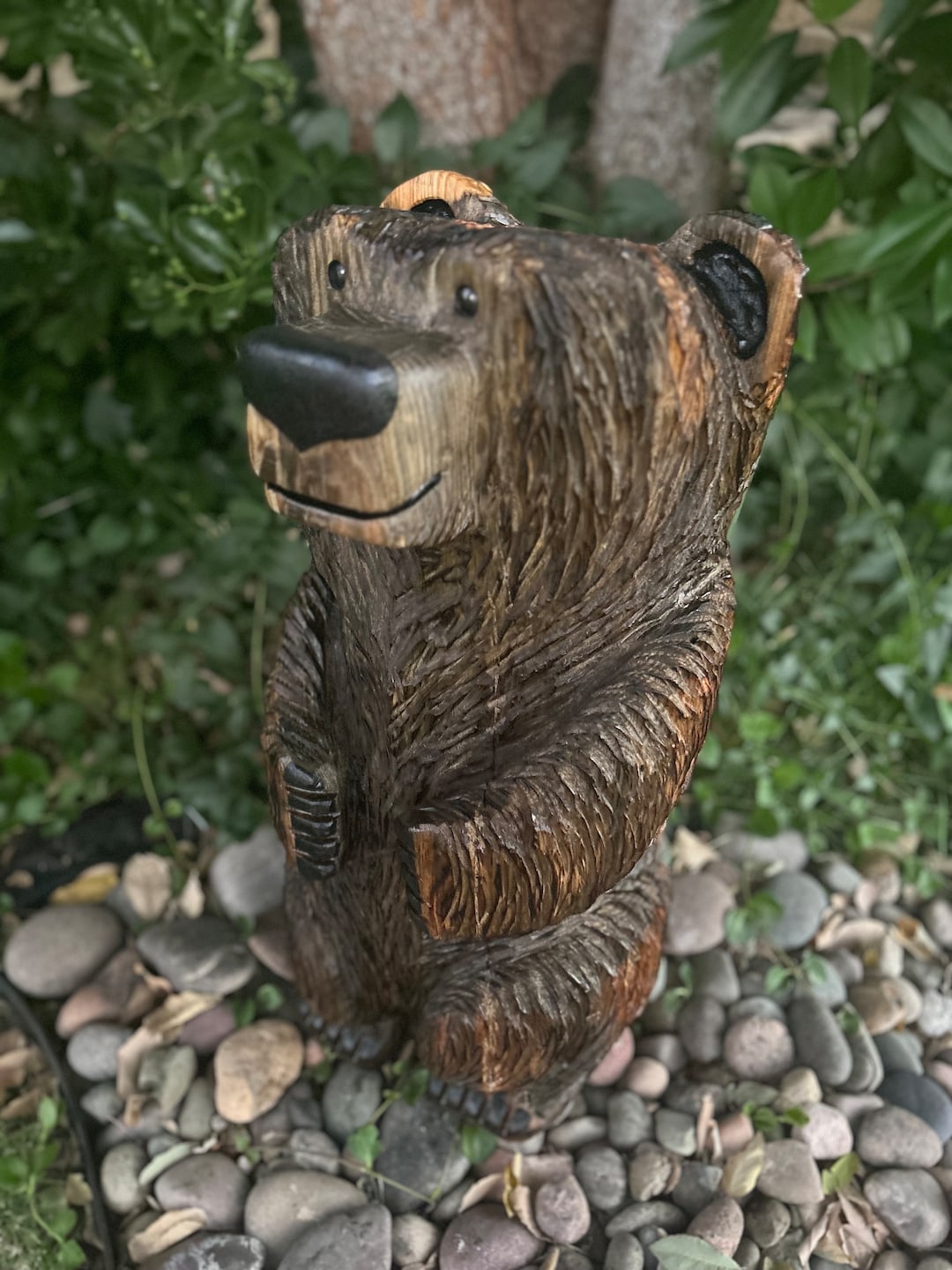 New! Chainsaw Carved Brown Bear - Etsy