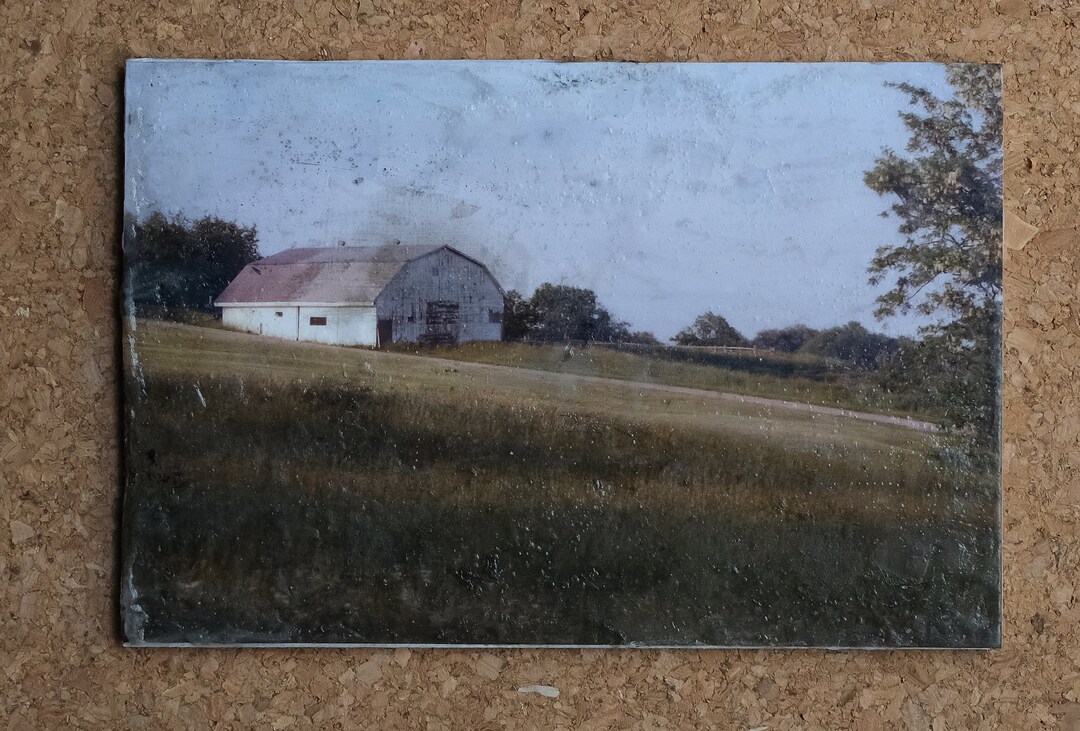 White Barn, Tioga County Pa--encaustic Photograph - Etsy