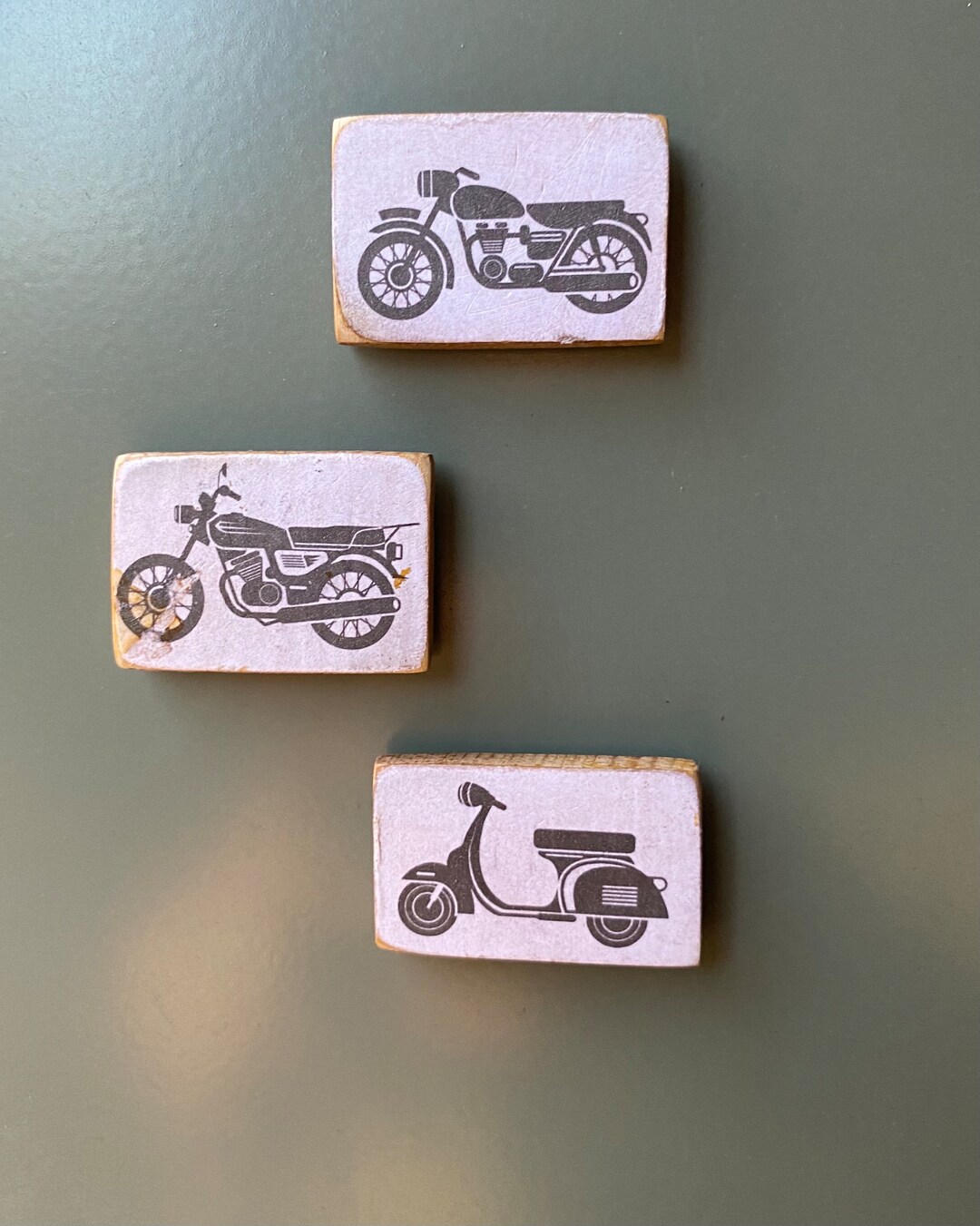 Motorbike Magnets- Set of Three - Etsy