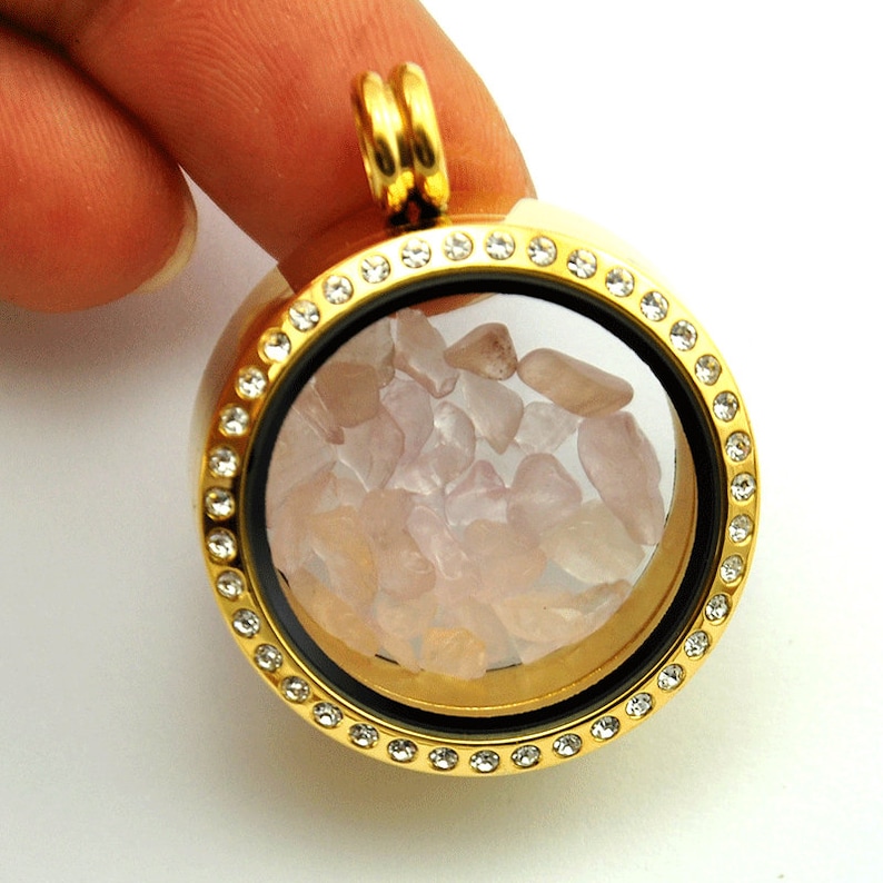 30mm High quality Stainless Steel Round Floating Glass Locket | Etsy