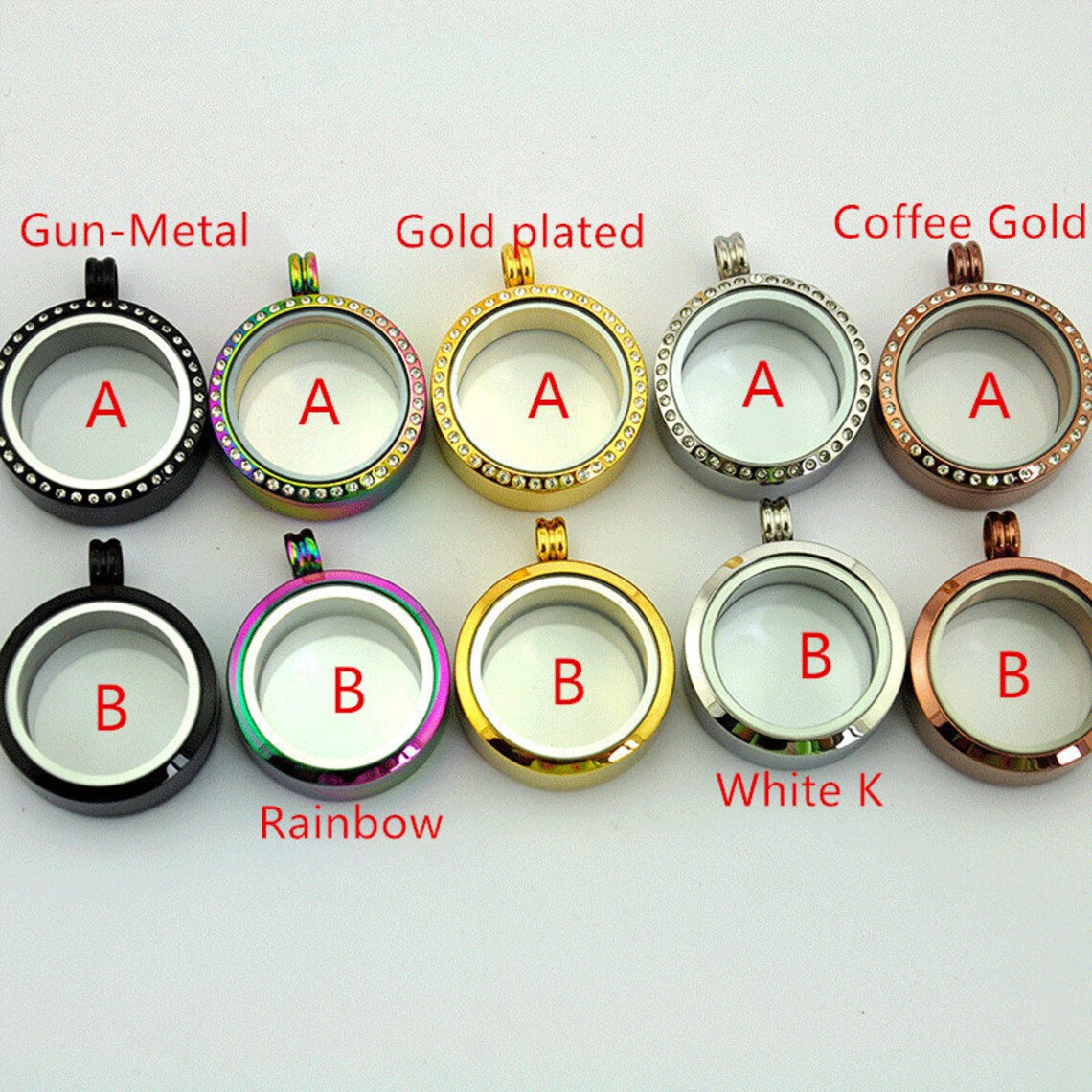 30mm High quality Stainless Steel Round Floating Glass Locket | Etsy