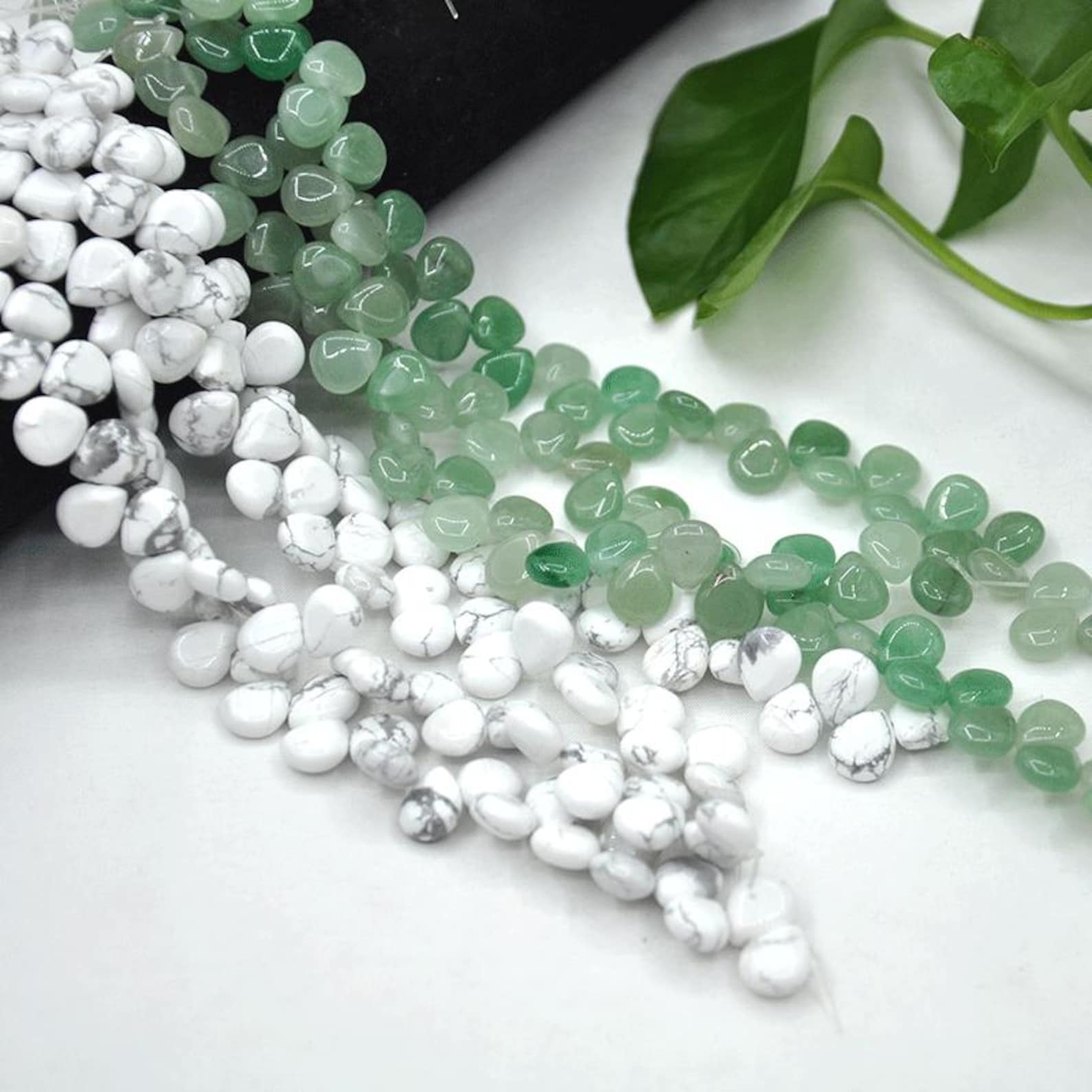 10x12mm Water Drop Petal Horizontal Drilled Smooth Gemstone，30pcs Water ...