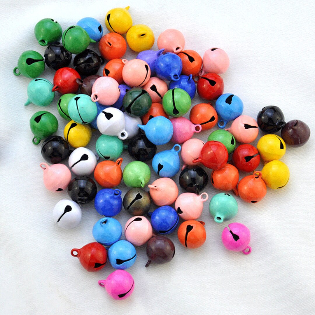 20-500 Multi- Color Christmas Bell Charms，cute Colorful Bell Charm ...