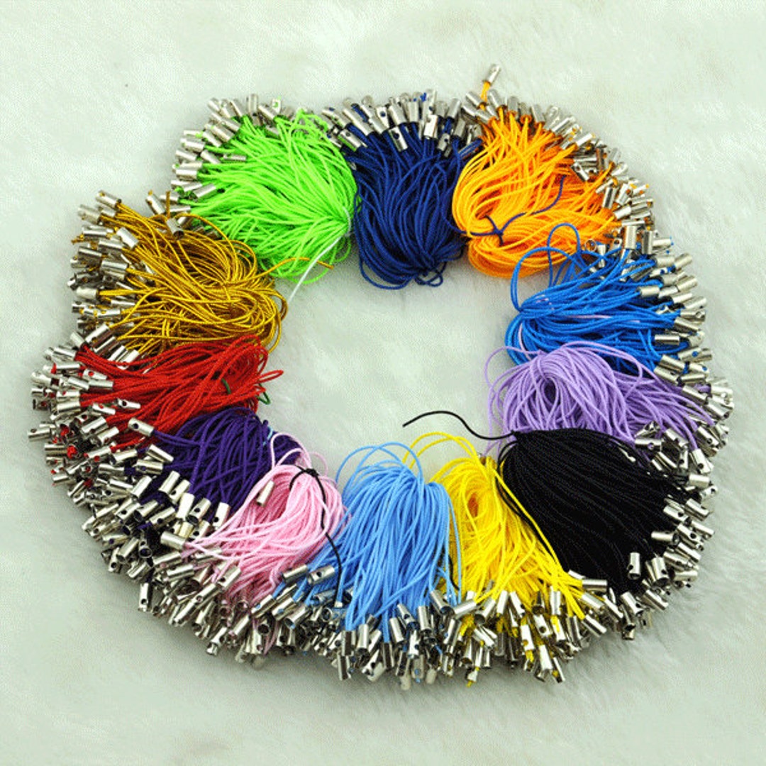 100pcs 50mm Cellphone Lanyards Mobile Phone Dangle Strap Nylon String ...