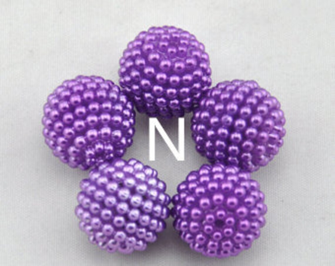 20mm Berry Beads Bright Pearly 10 pcs bumpy acrylic bead | Etsy