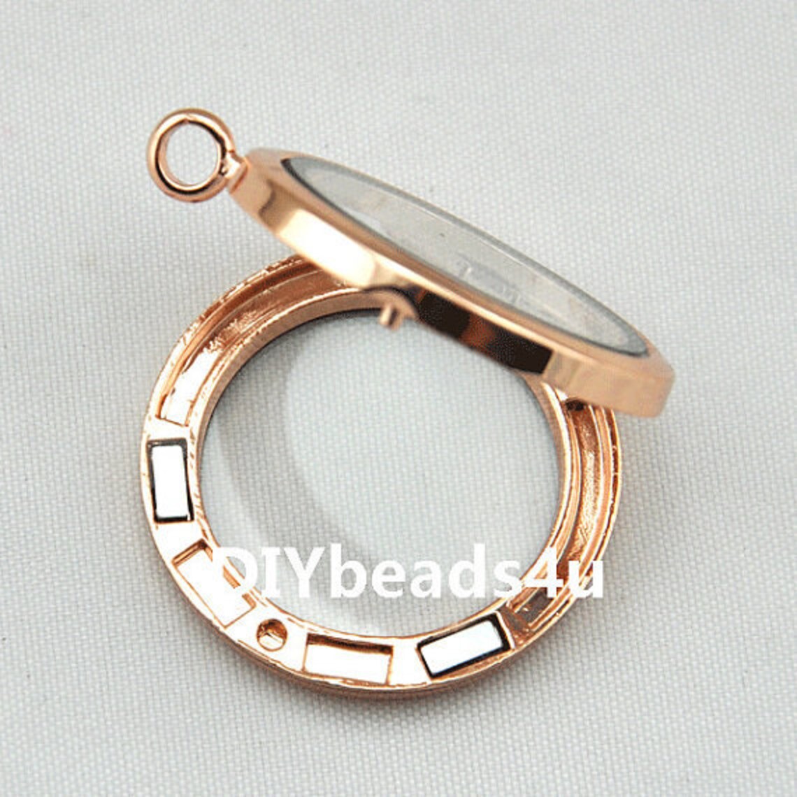 2pcs Round Floating Locket, Living Locket, Glass Locket Pendant ...