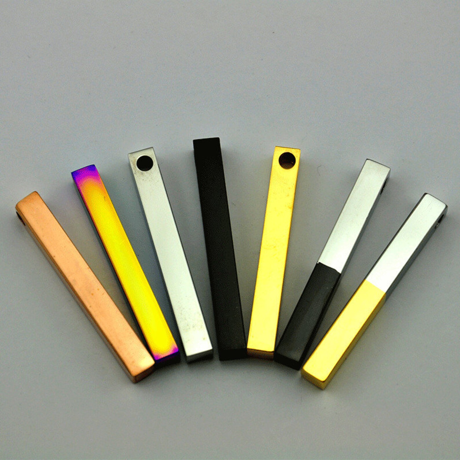 2-10pcs High polished vertical bar cuboid stainless steel | Etsy