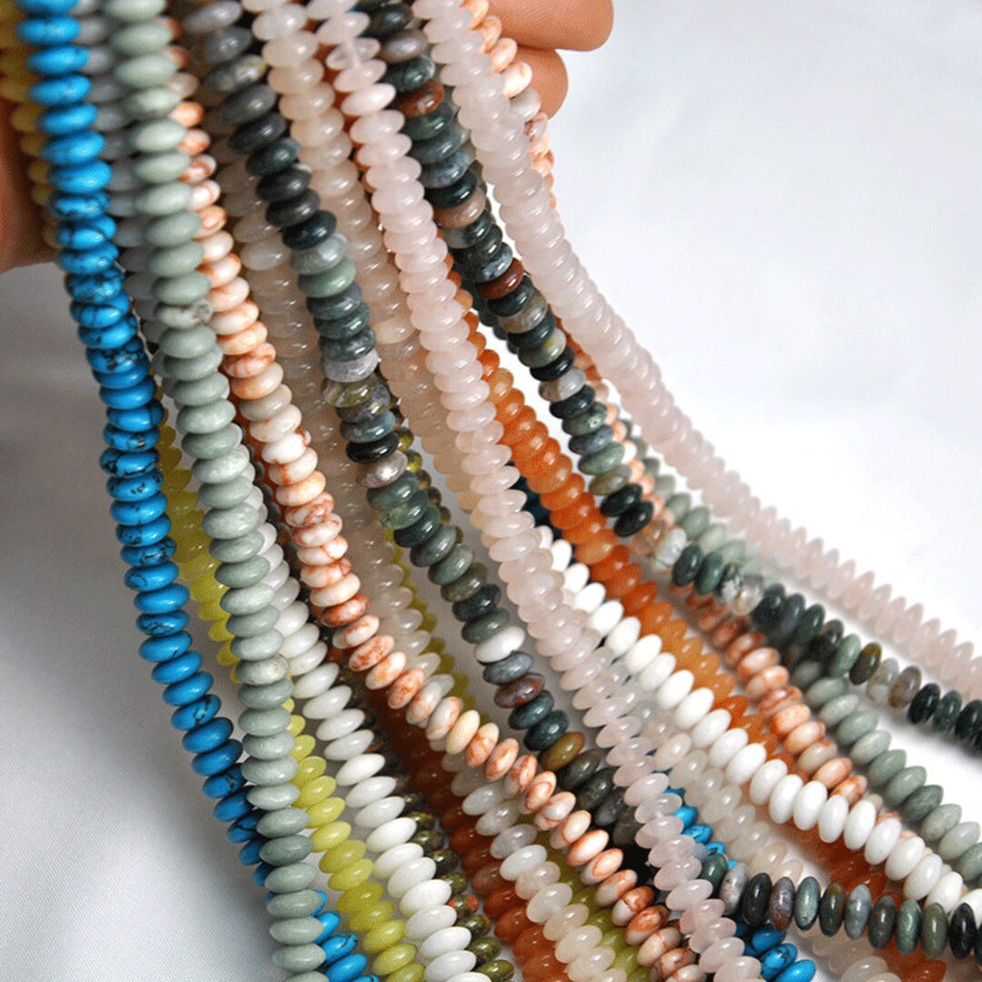 8mm Stone Saucer Beads,stone Beads Tiny Stone Beads , Stone Saucer ...