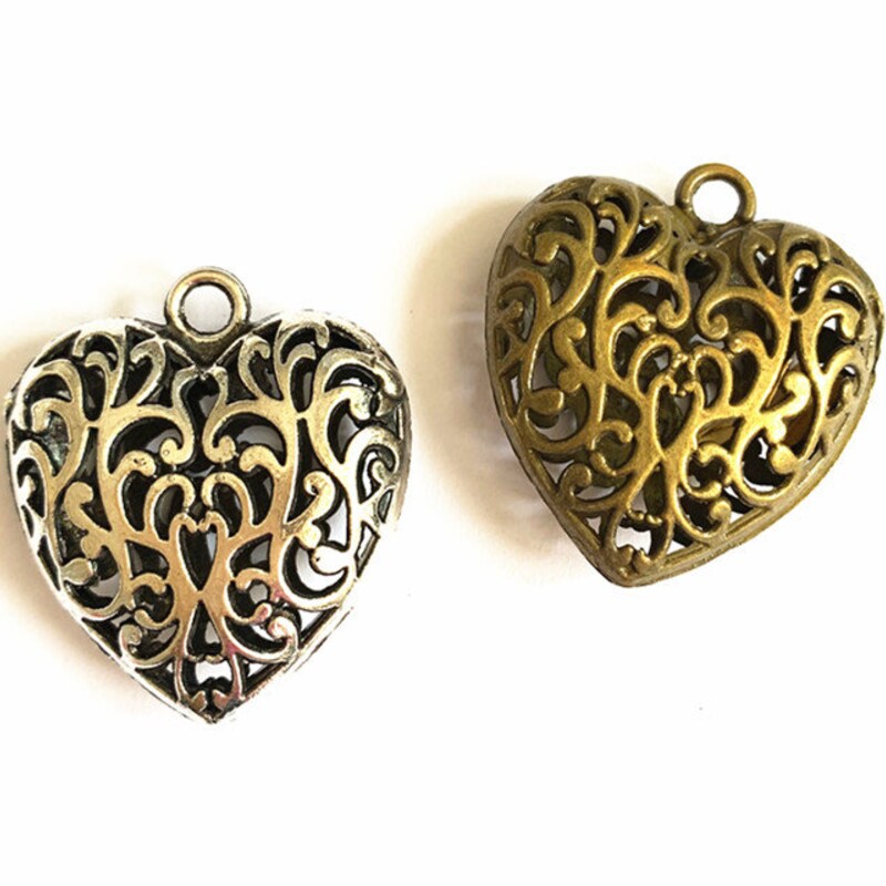 Heart Shaped Charms - Etsy