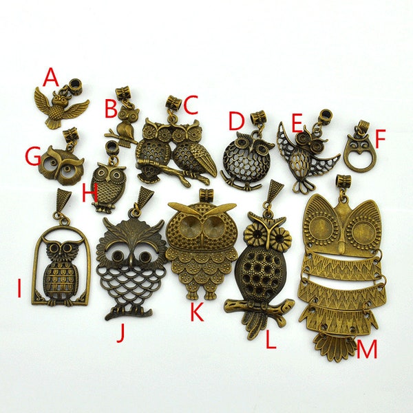 Owl Charms - Etsy