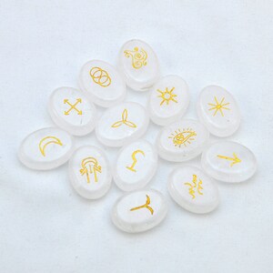 Natural Wiccan Rune Set,13 Stone WITCHES Rune Set,witchcraft,witches ...