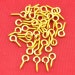 4x10mm/4x8mm 400pcs Gold Plated/white K Eye Pin Screw in Pins Peg Tail ...