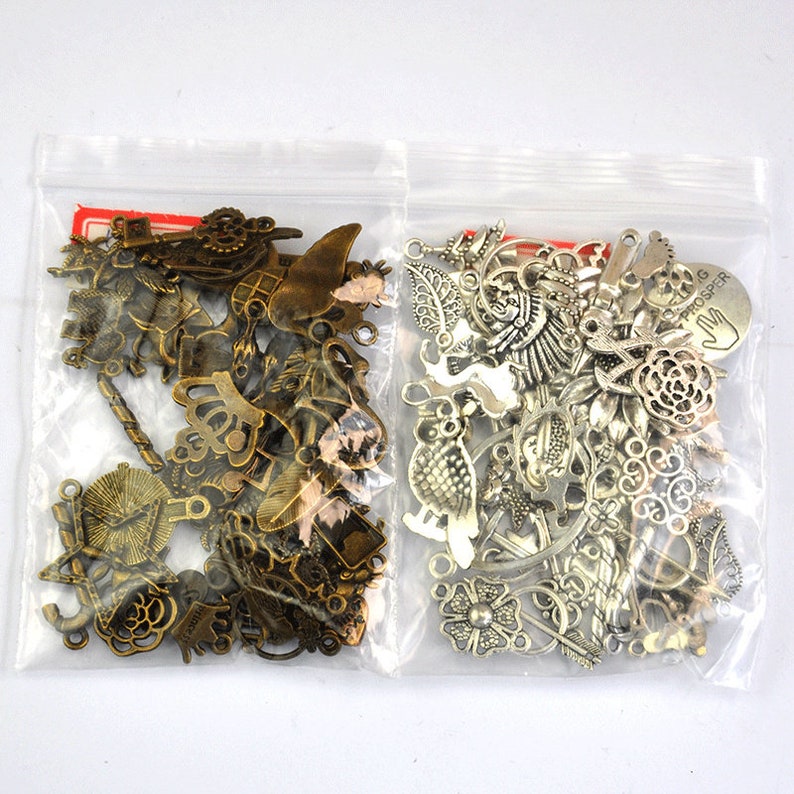 10-100pcs Liquidation Bulk Charm Lot Pendant Bulk Charm Mix Silver ...