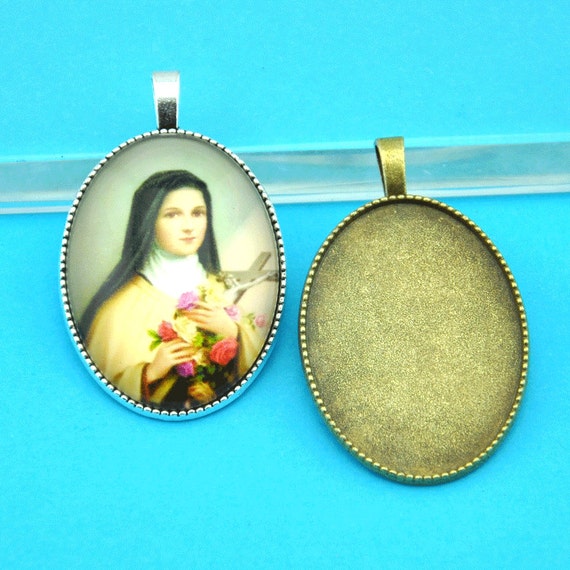 Cabochon Base Setting 5pcs Antique Silver / Antique Bronze | Etsy