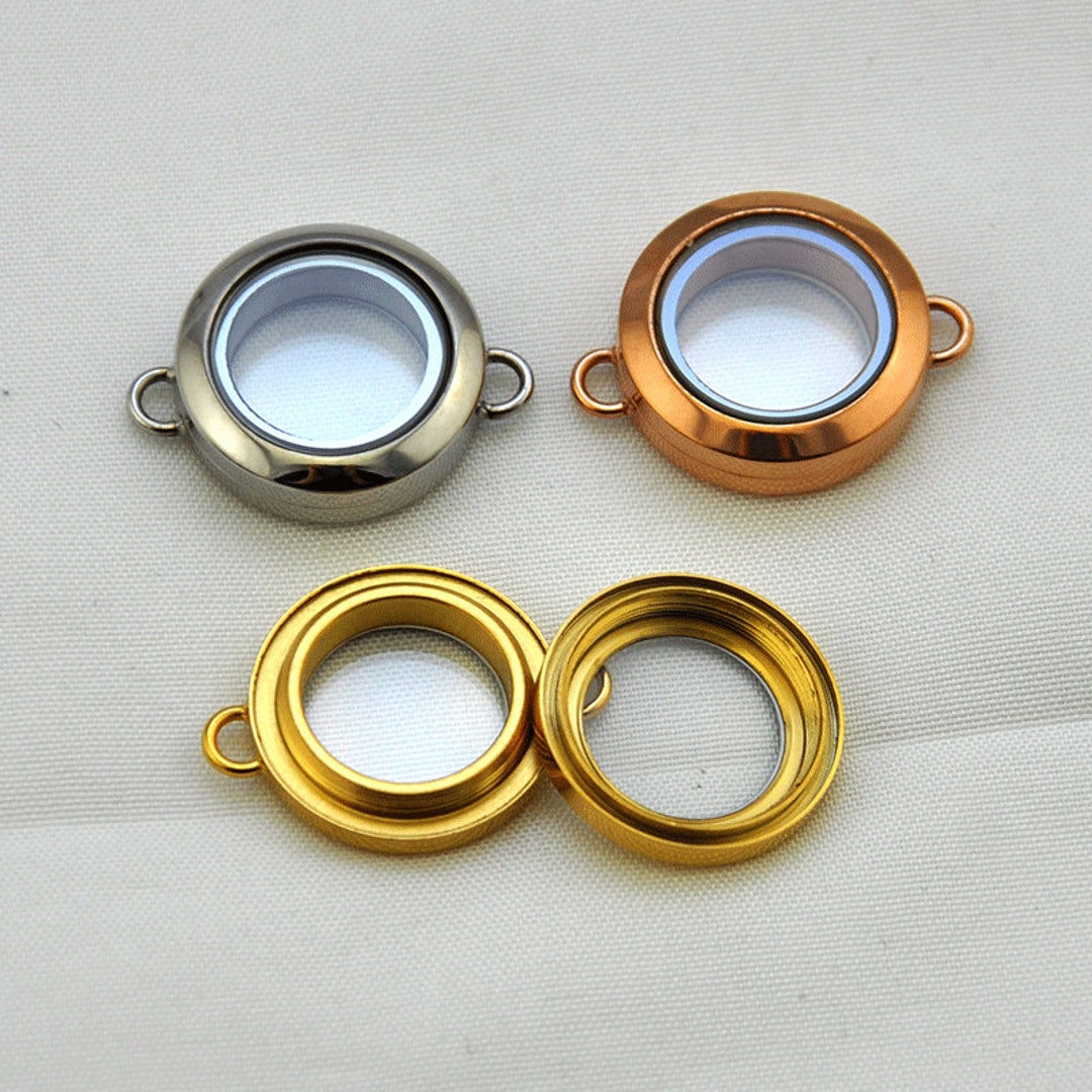 20mm 25mm Floating Locket Bracelet Links，rotate Open Glass Locket ...