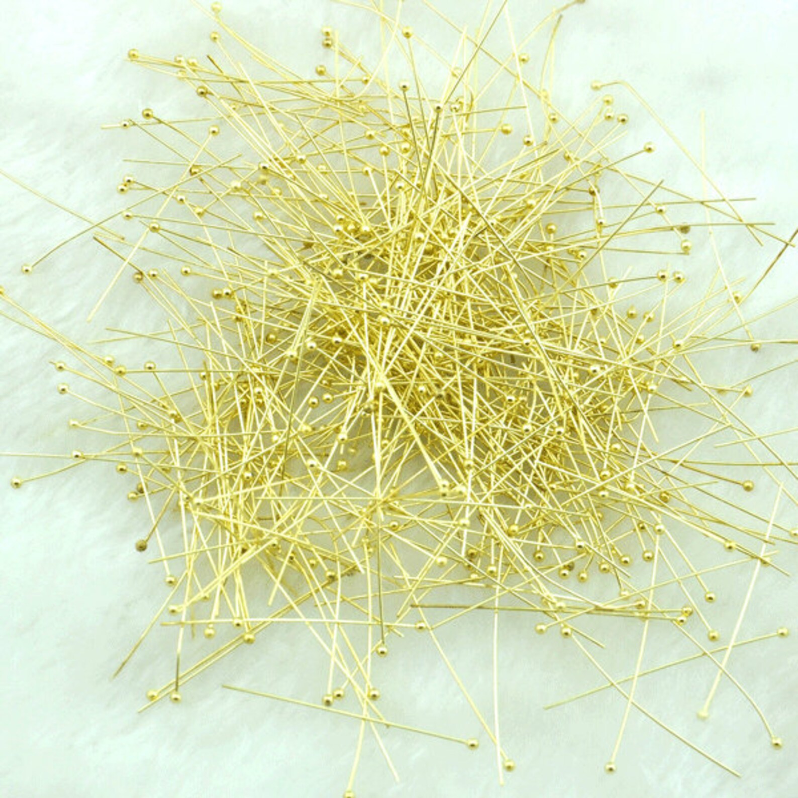 14 K Gold Plated Brass Ball End Head Pin 40mm/45mm/50mm 23g - Etsy