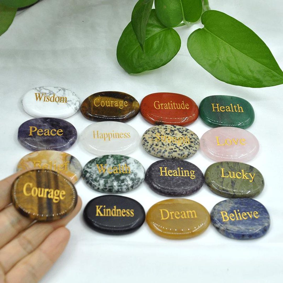 Natural Inspirational Stones,word Stones Inspirational, Word Strength ...
