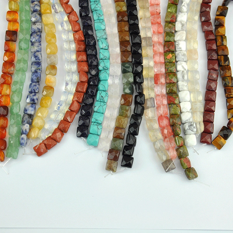 Square Glass Beads - Etsy