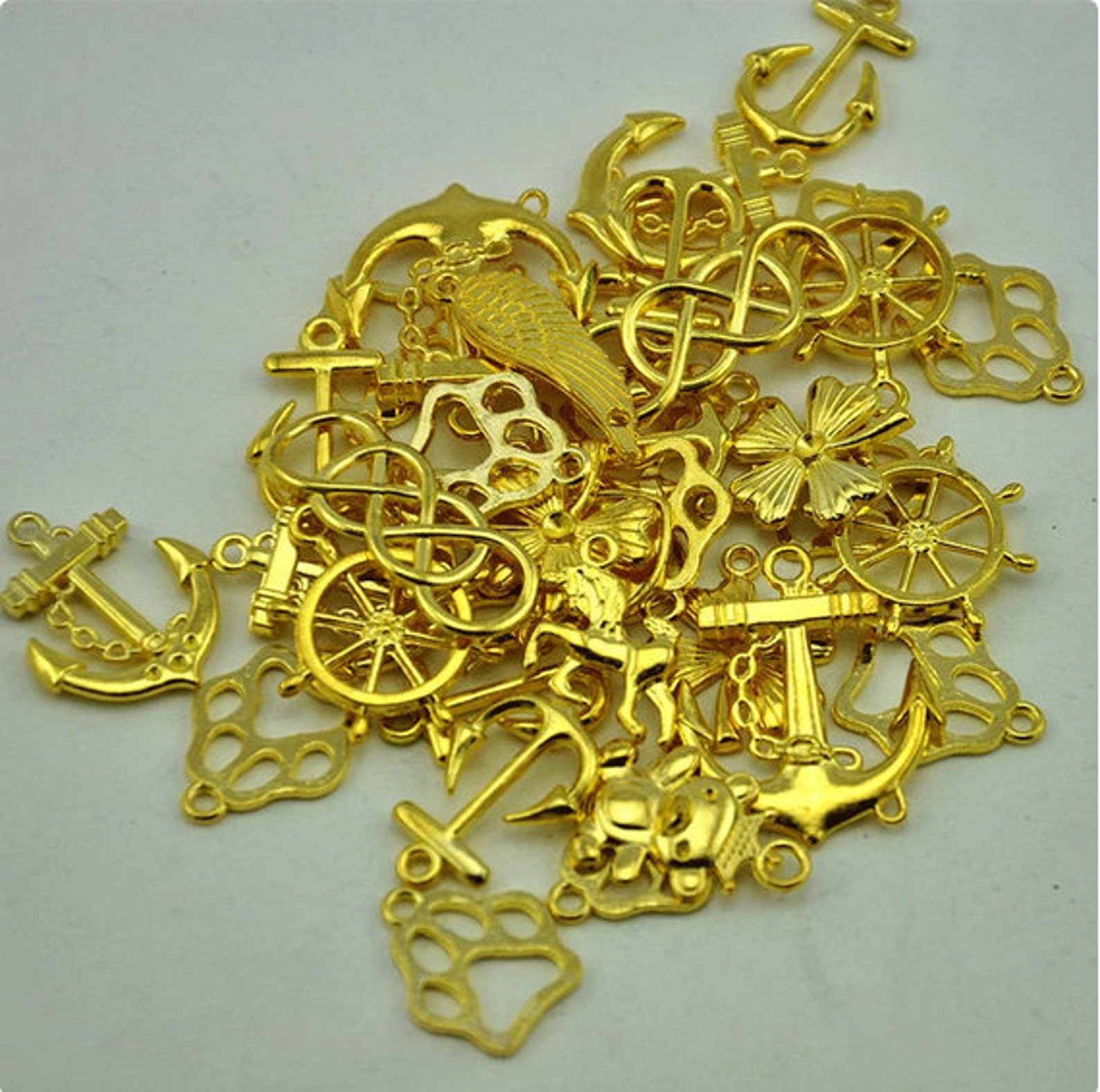 10-100pcs Liquidation Bulk Charm Lot Pendant Bulk Charm Mix Silver ...