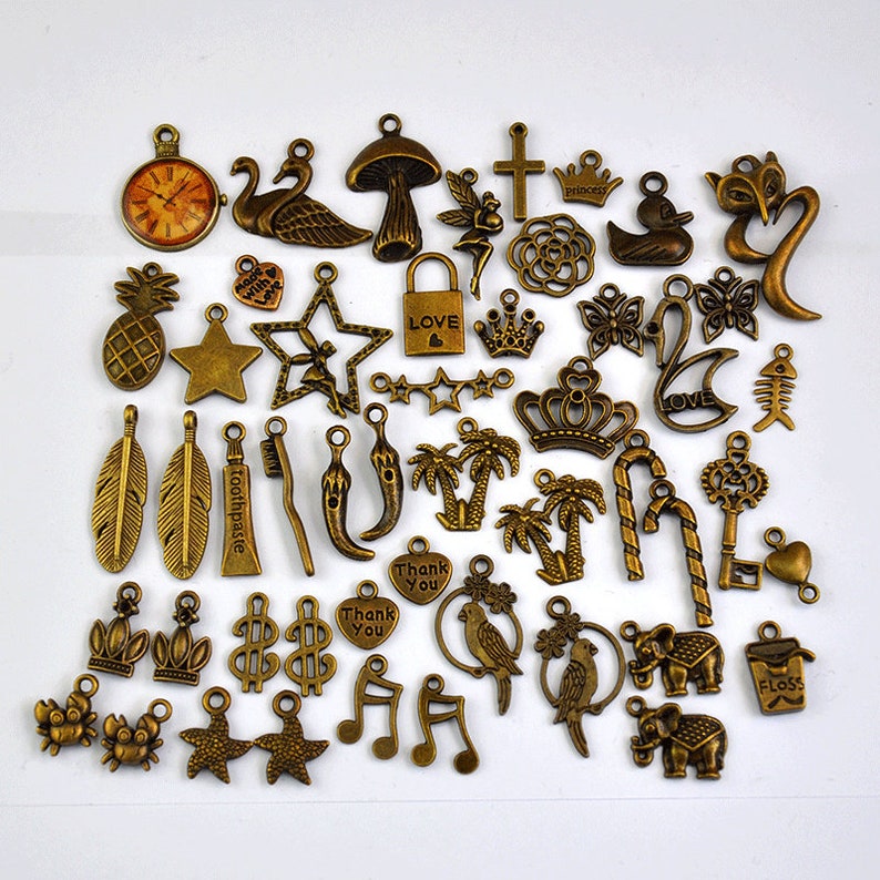 10-100pcs Liquidation Bulk Charm Lot Pendant Bulk Charm Mix Silver ...