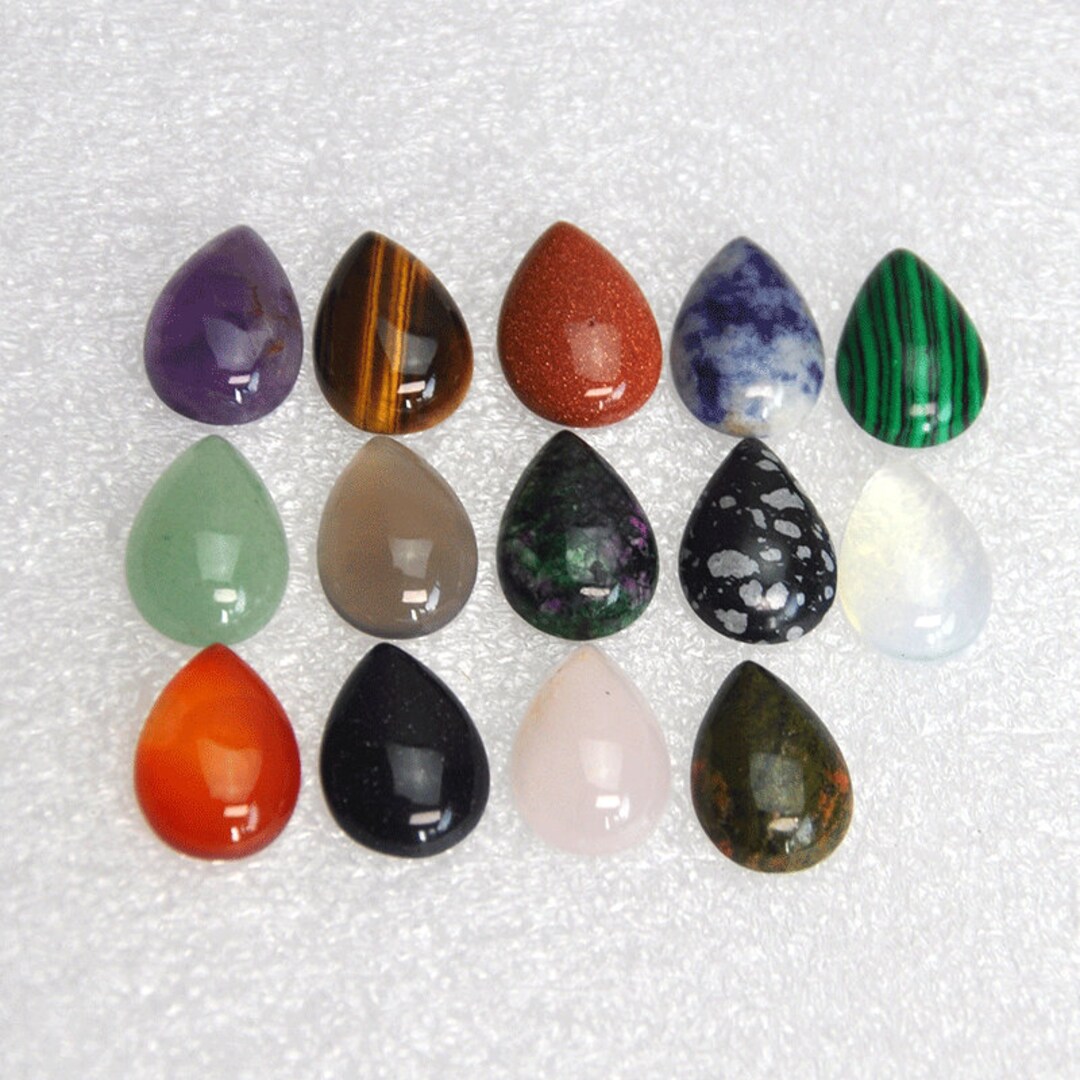 Teardrop Mixed Lot Gemstone Cabochons，tear Drop Cabochon, Polished Gem ...