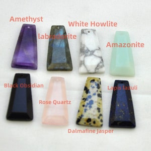 Trapezoid Natural Stone Pendants,trapezoidal Crystal Pendant for ...