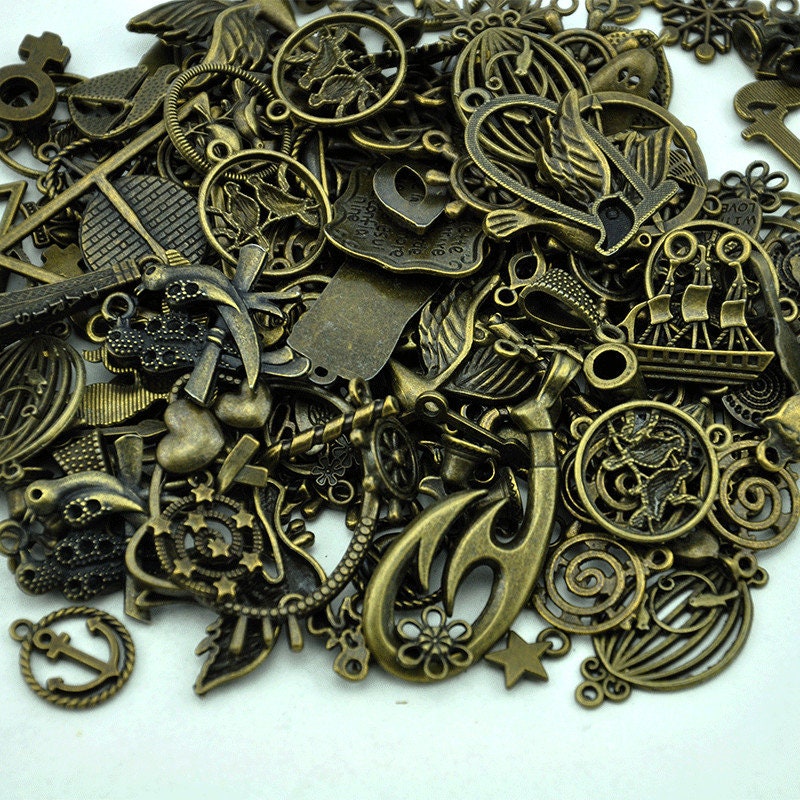 10-100pcs Liquidation Bulk Charm Lot Pendant Bulk Charm Mix Silver ...