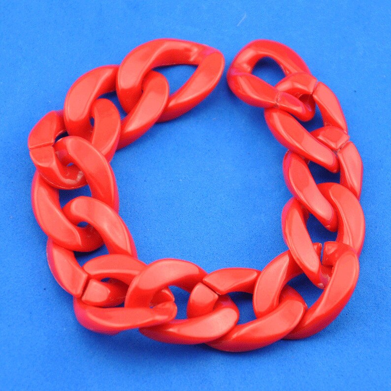 Big Acrylic Chain Open Links 17x23mm 100pcs Colorful Necklace | Etsy