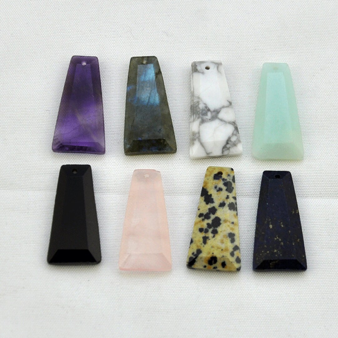 Trapezoid Natural Stone Pendants,trapezoidal Crystal Pendant for ...