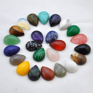 Teardrop Shaped Flat Back Calibrated Gemstone for Earring Jewelry ...