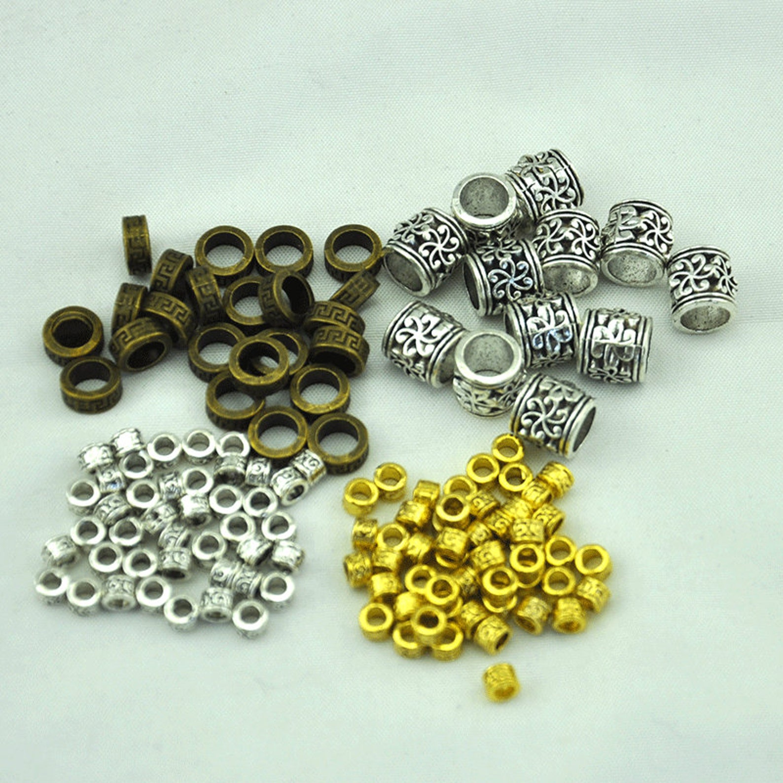 Round Spacer Beads,saucer Spacer Beads，antique Silver/antique Bronze ...