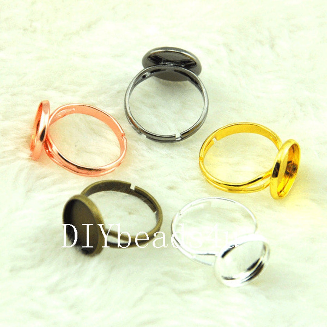 12mm/14mm/16mm Bezel Bright Silver Plated Ring Blanks - Etsy